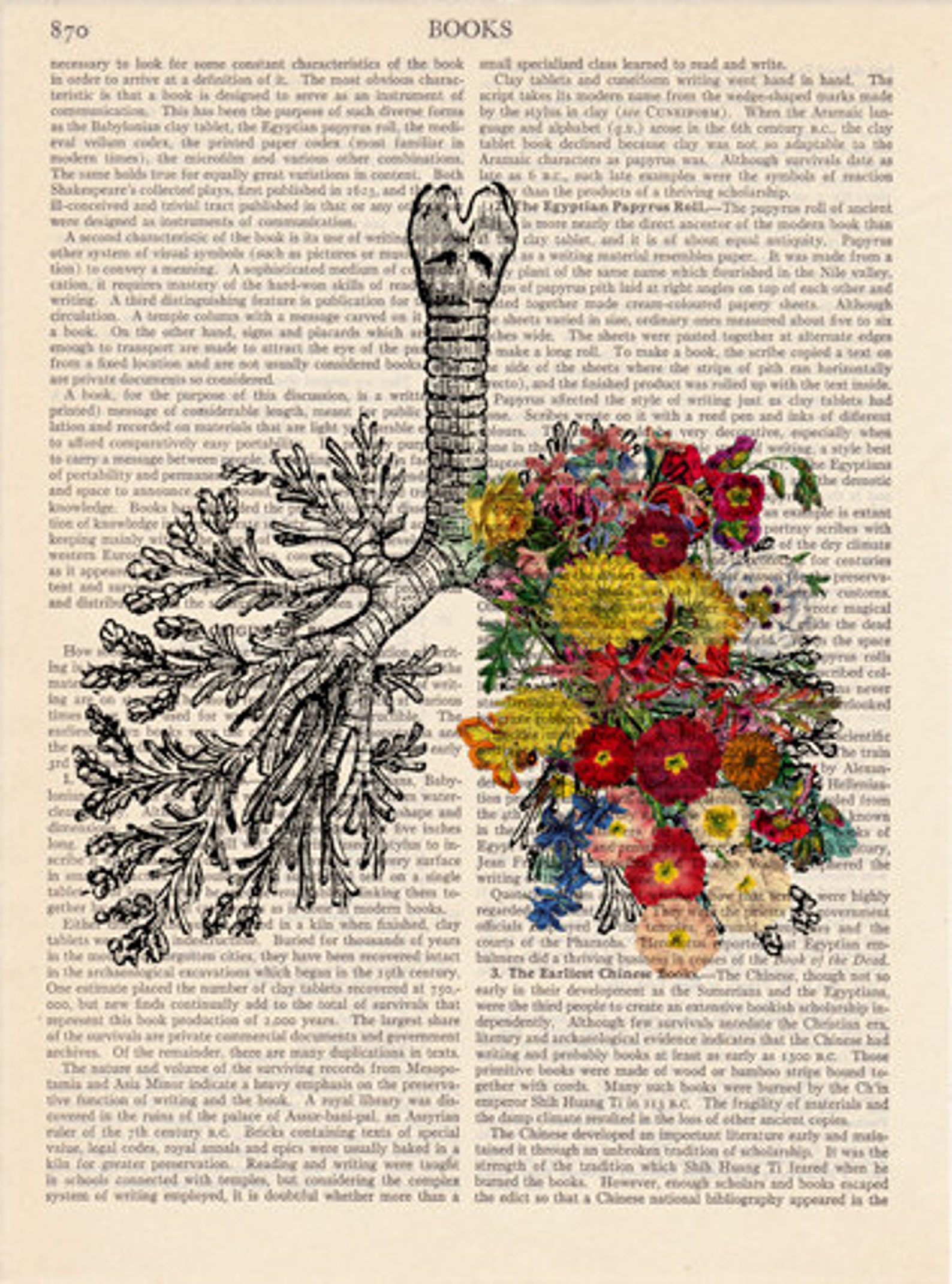 Vintage Book Print Art Wall Decor Art Page Decorative Art Book - Etsy