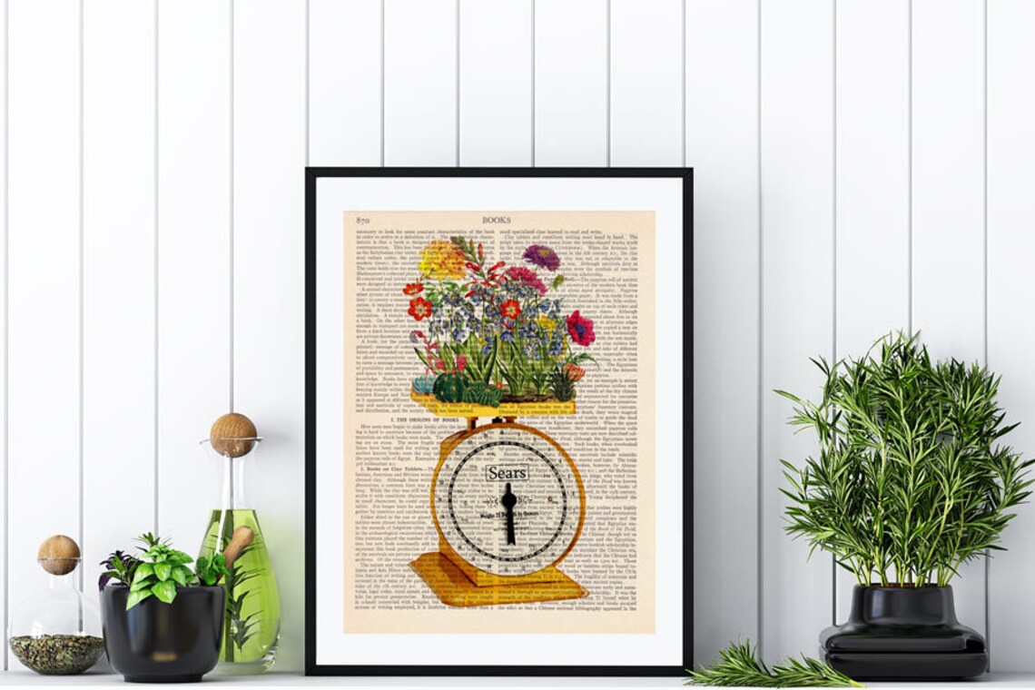 Retro Scale Print, Kitchen Scale, Kitchen Wall Print, Kitchen Decor ...