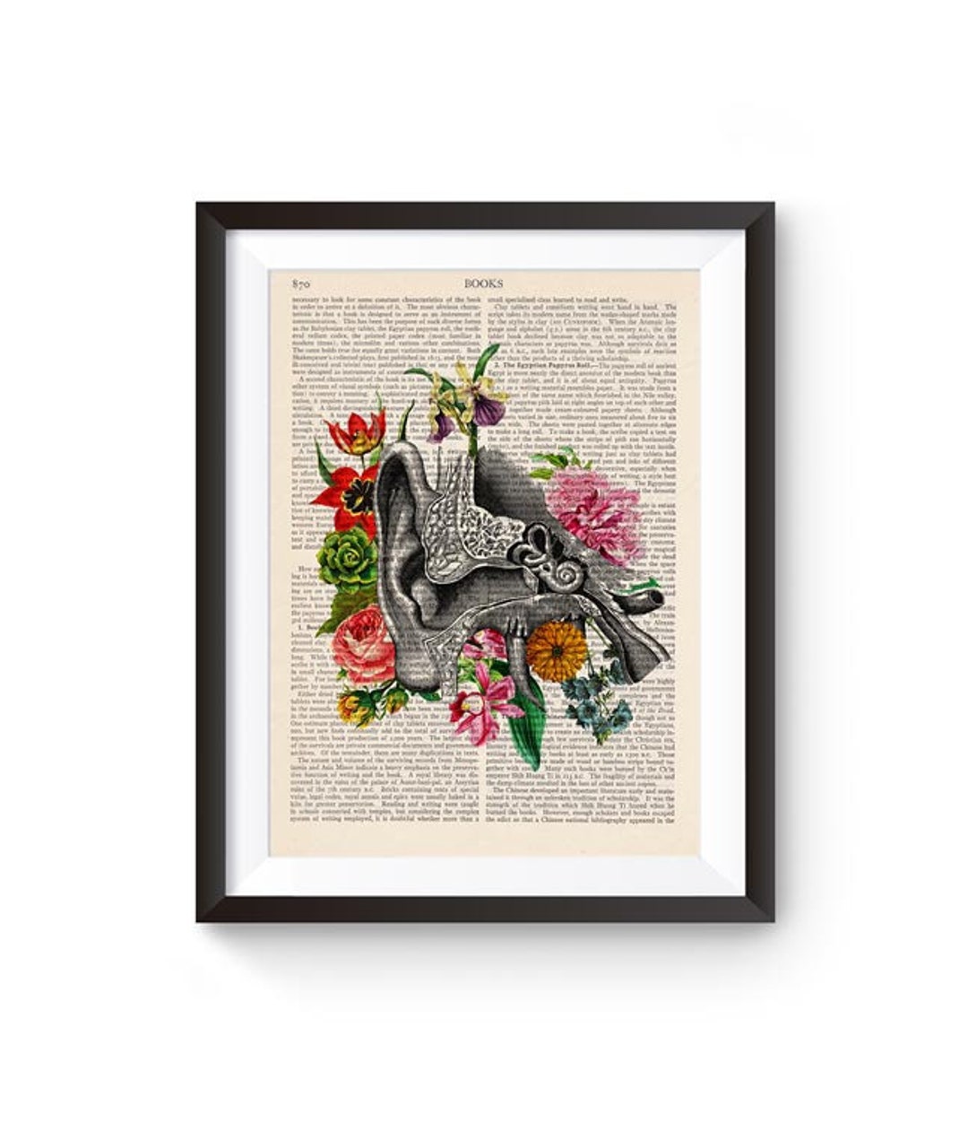 Ear Art, Audiology Gift, Vintage Book Print, Audiology Office Decor ...