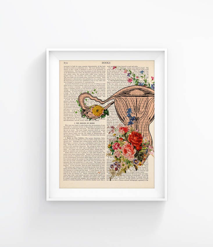 Uterus Print Medical Art Uterus Art Reproductive System | Etsy