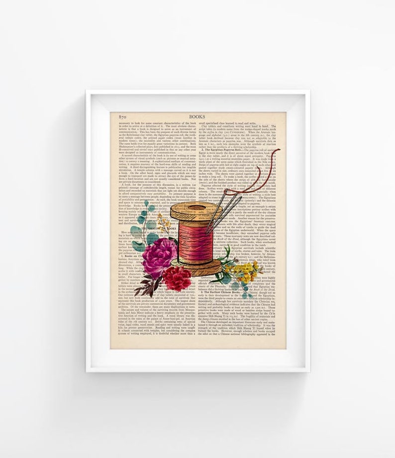 Needle and Thread Spool Print Sewing Gift Sewing Print - Etsy