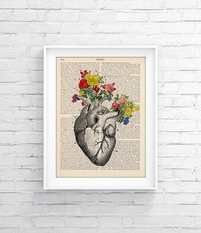 Heart Anatomy Print Medical Print Vintage Book Illustration - Etsy