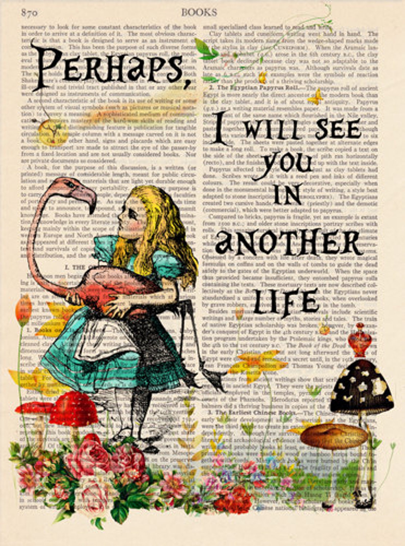 Decorative Art Book Page Upcycled Page Print Vintage - Etsy