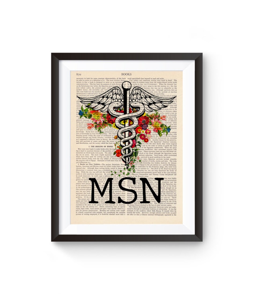 Master of Science in Nursing, MSN Nurse Graduation Gift Caduceus ...