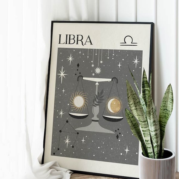 Libra Print - Etsy