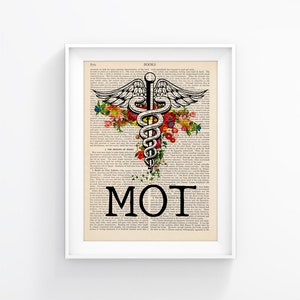 Master of Occupational Therapy Print, MOT Illustration, Therapy Office ...
