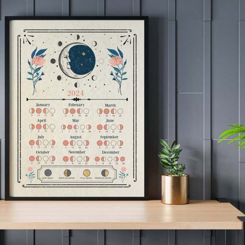 Lunar Phase Art - Etsy