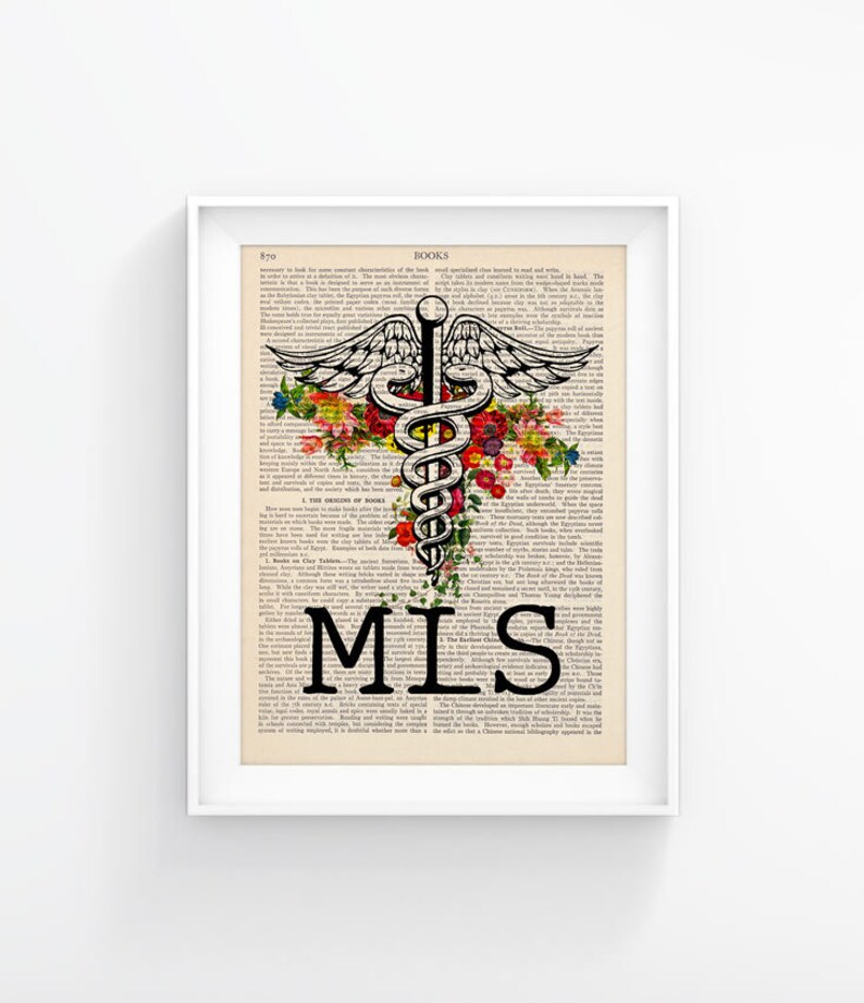 Medical Laboratory Scientist MLS Caduceus Medical Print - Etsy