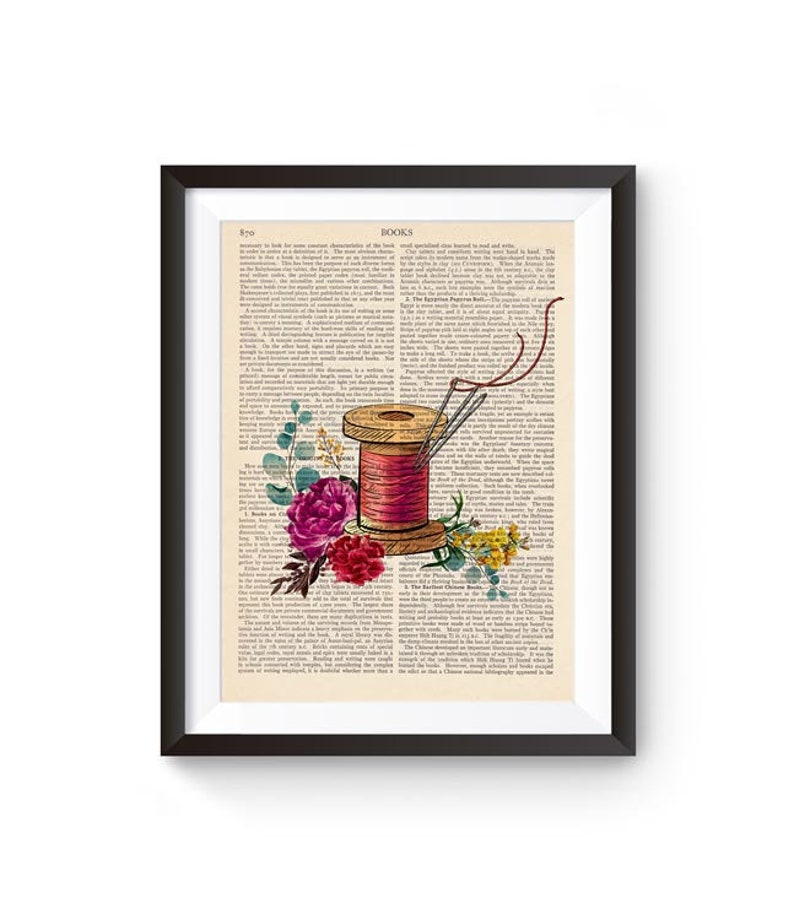 Needle and Thread Spool Print Sewing Gift Sewing Print - Etsy