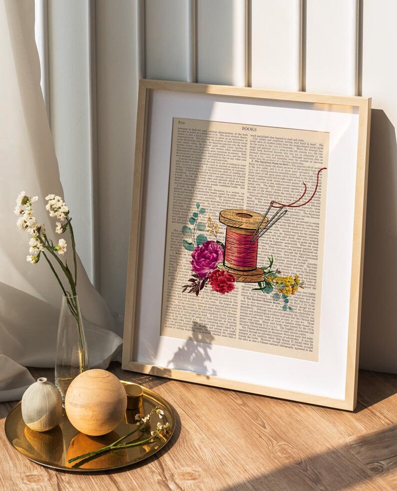 Needle and Thread Spool Print Sewing Gift Sewing Print - Etsy