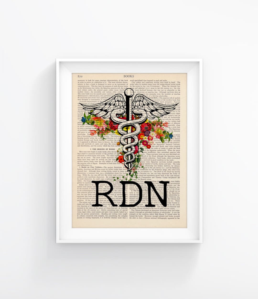 Registered Dietitian Nutritionist RDN Illustration Gift,caduceus ...