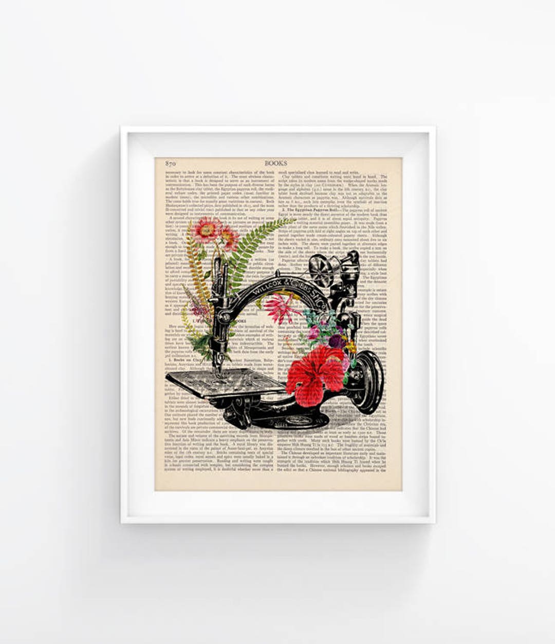 Sewing Machine Art Print, Sewing Room Decor, Craft Room Art, Gift for ...