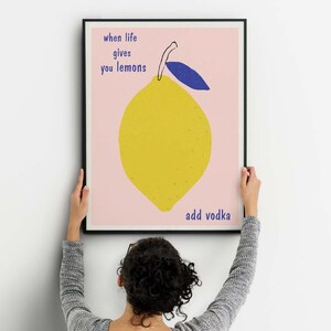 Lemon Print, When Life Gives You A Lemon, Citrus Theme Decor ...