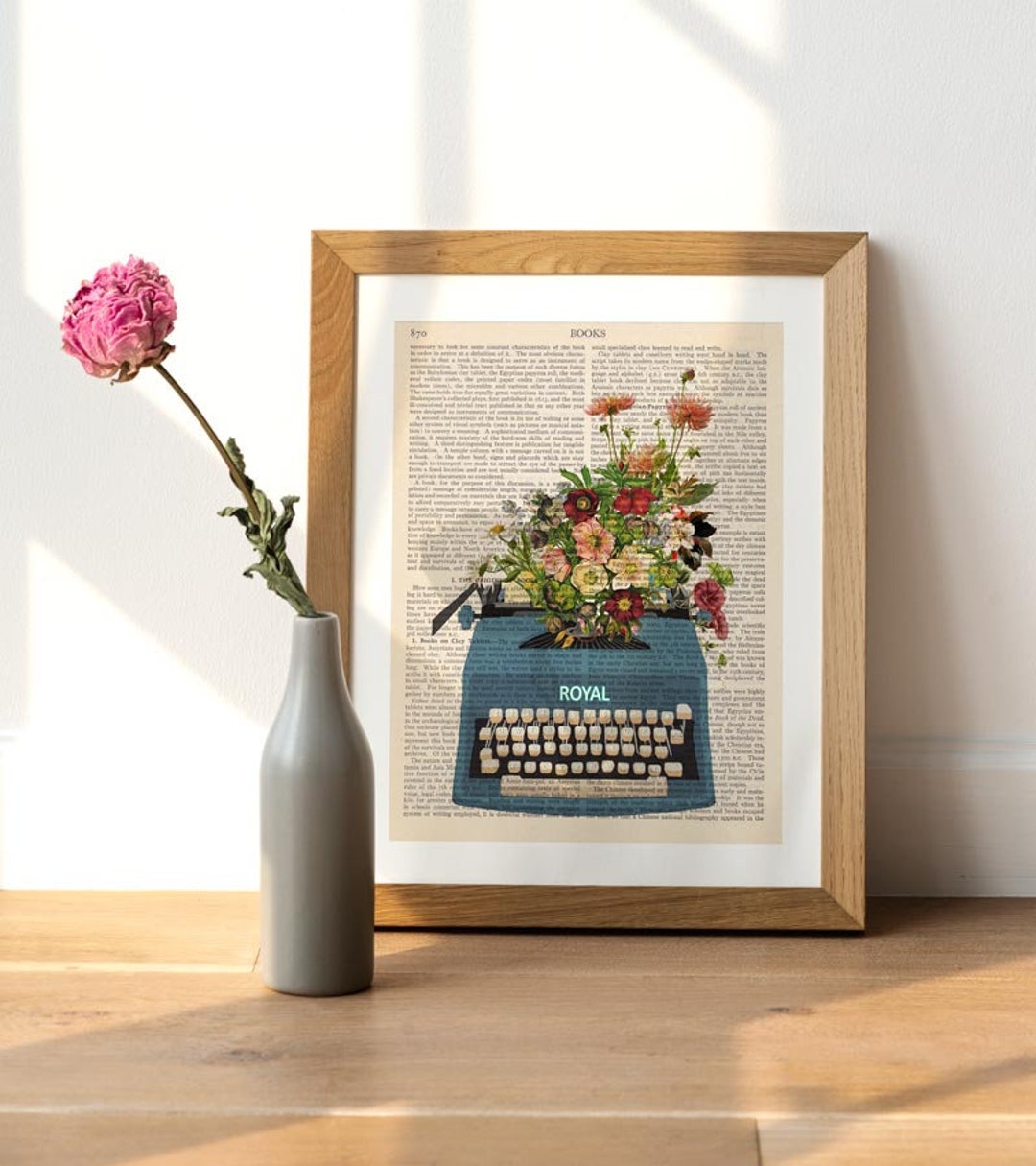 Typewriter Vintage Poster, Type Writing Machine, Typewriter Print With ...