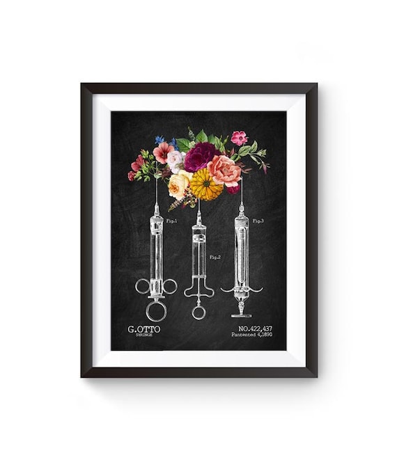 Hypodermic Syringe Art Nurse Graduation Gift Nursing School | Etsy