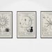 Set of 3 the Sun the Moon the Star Tarot Card Print, Celestial Wall ...