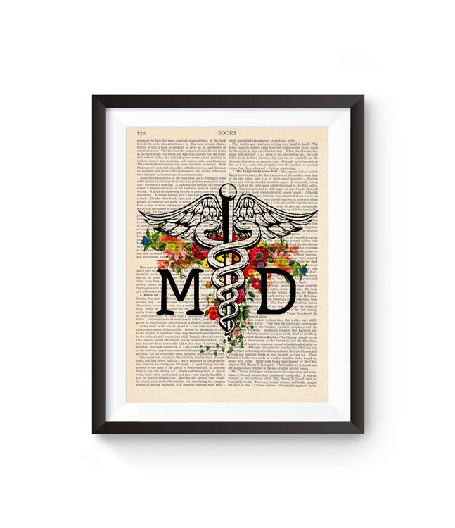 MD Doctor Caduceus illustration Medical SymbolMedical | Etsy