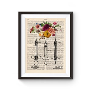 Syringe Print, Medical Art, Nurse Graduation Gift, Nursing School ...