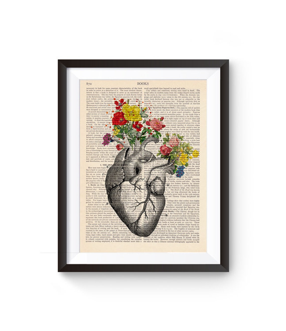 Heart Anatomy Print Medical Print Vintage Book Illustration - Etsy