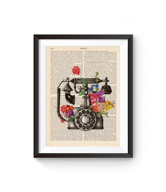 Antique Telephone Rotary Telephone Print Vintage | Etsy