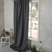 Linen Curtain-Linen Panel Dark grey Linen drape-Lined Linen | Etsy