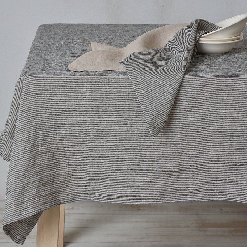 Striped Tablecloth - Etsy