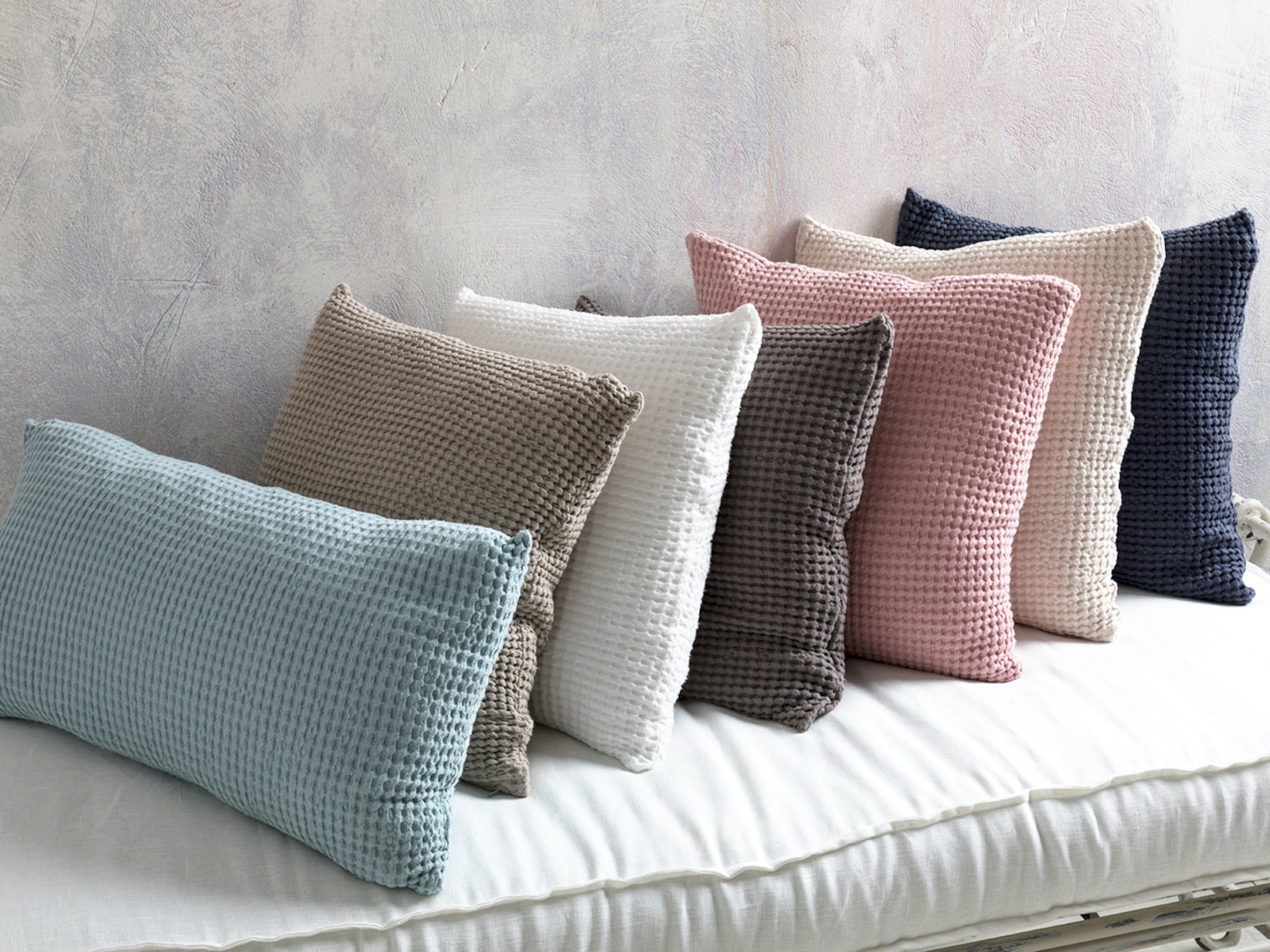 Linen Pillowcase-linen Pilow Cover -decorative Pillow-waffle Linen ...