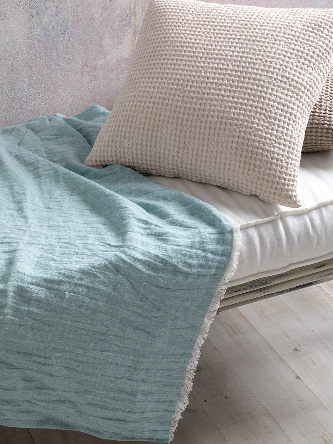 Linen Pillowcase-linen Pilow Cover -decorative Pillow-waffle Linen ...