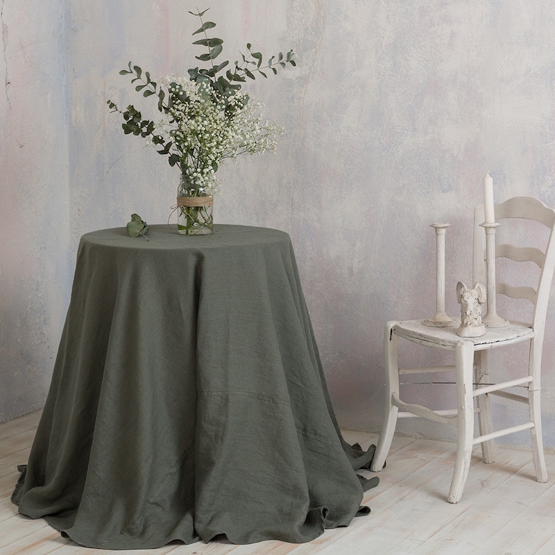 Round Long Tablecloth - Etsy UK
