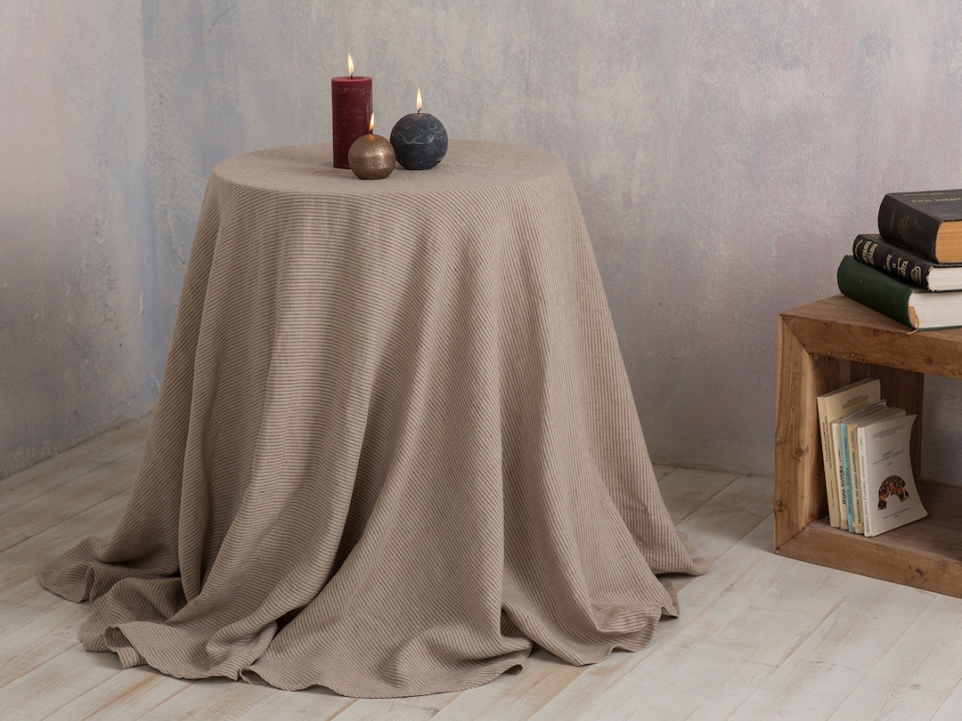 Linen Tablecloth-round Linen Tablecloth-extra Large Round Tablecloth ...