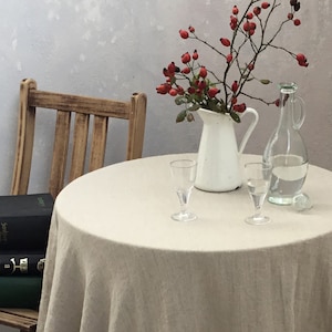 Linen Tablecloth-round Linen Tablecloth-extra Large Round Tablecloth in ...