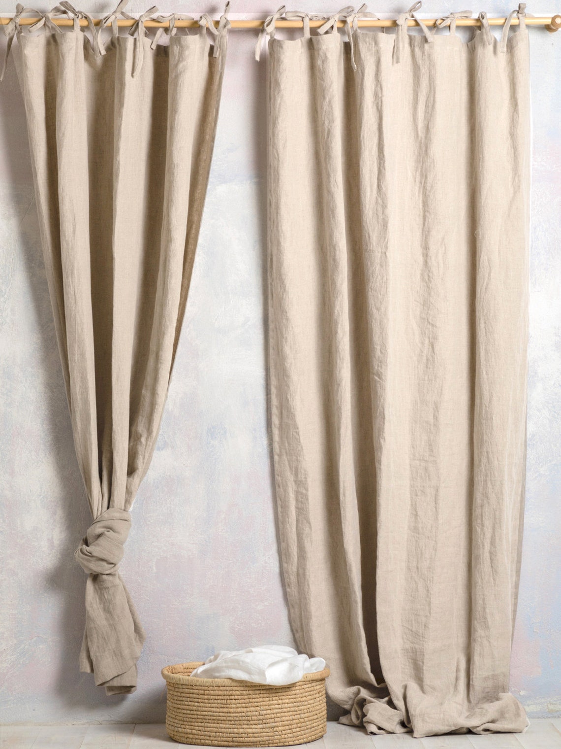 Linen Curtain Panel-linen Curtain Drape-linen Drape in Natural | Etsy