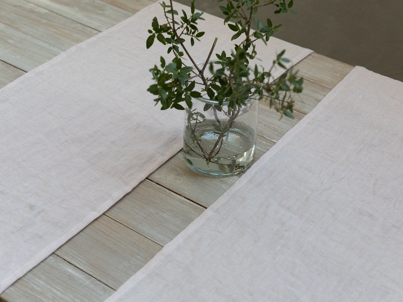 Linen Table Runner-Table runners-Stonewashed Linen Table Runner- Linen ...