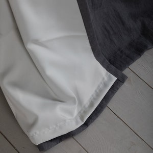 Linen Curtain-linen Panel- Dark Grey Linen Drape-lined Linen Panel With ...