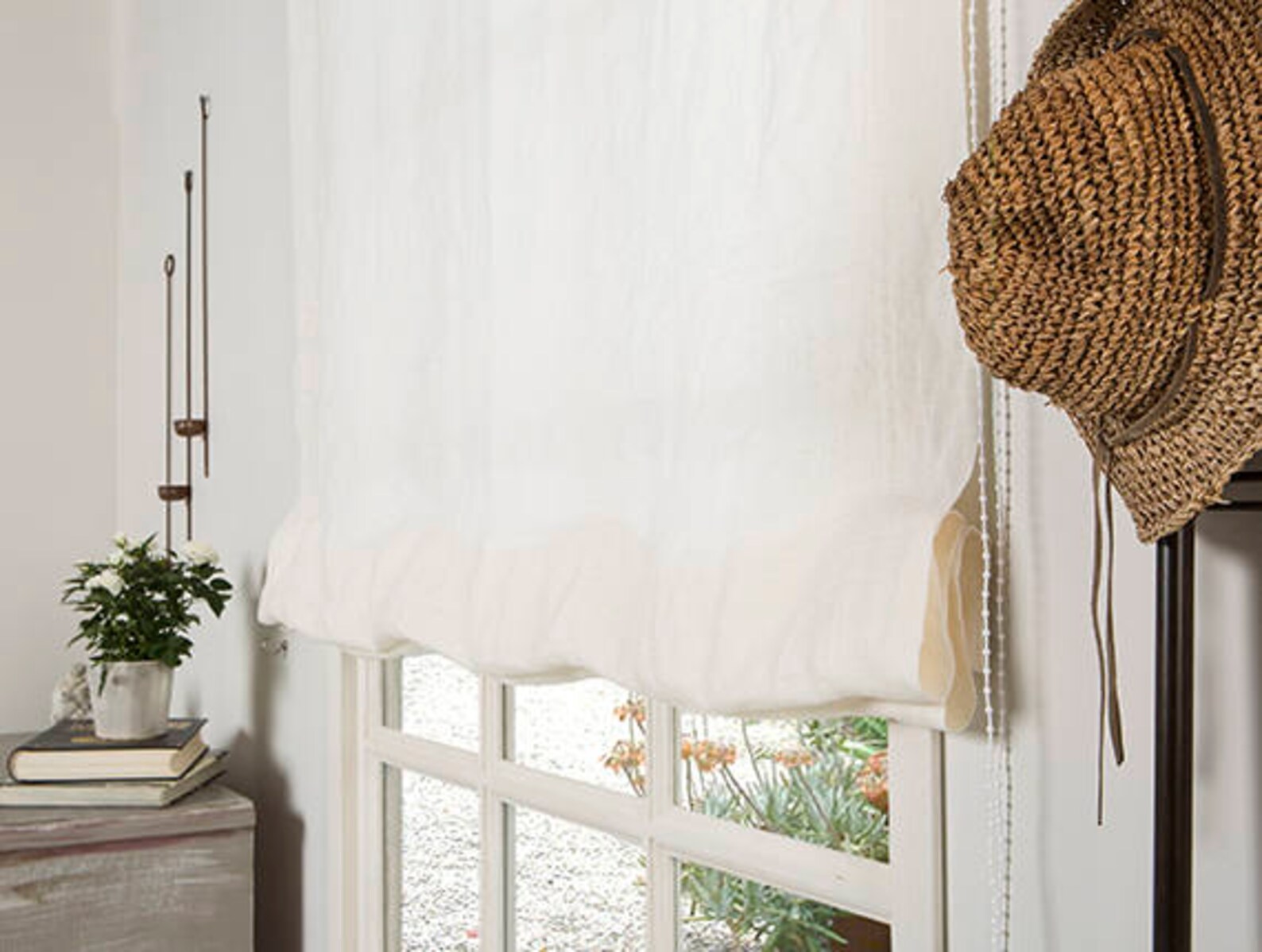 Linen Roman Blind Roman Blind Linen Roman Shade in Natural | Etsy