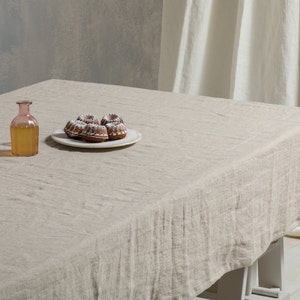 Linen Tablecloth-extra Large Linen Tablecloth in Natural Color- Table ...