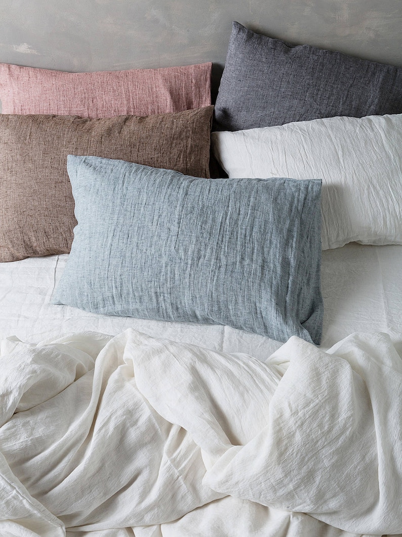 Linen pillowcase-Stone washed Linen pillow cover Linen pillow | Etsy