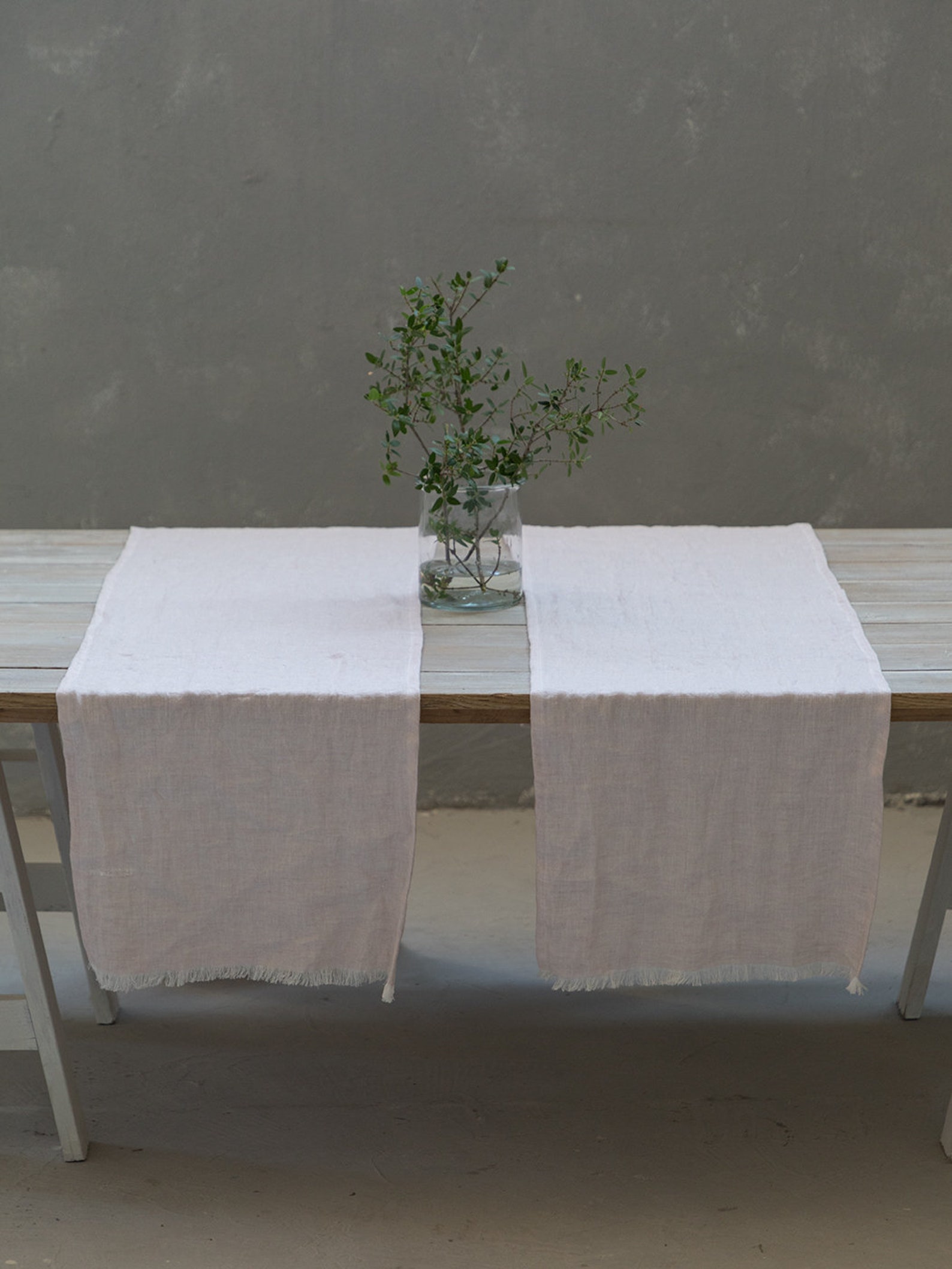 Linen Table Runner-table Runners-stonewashed Linen Table | Etsy