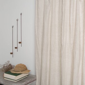 Linen Curtain -linen Drape-washed Linen Panel- Linen Drape With Ties ...