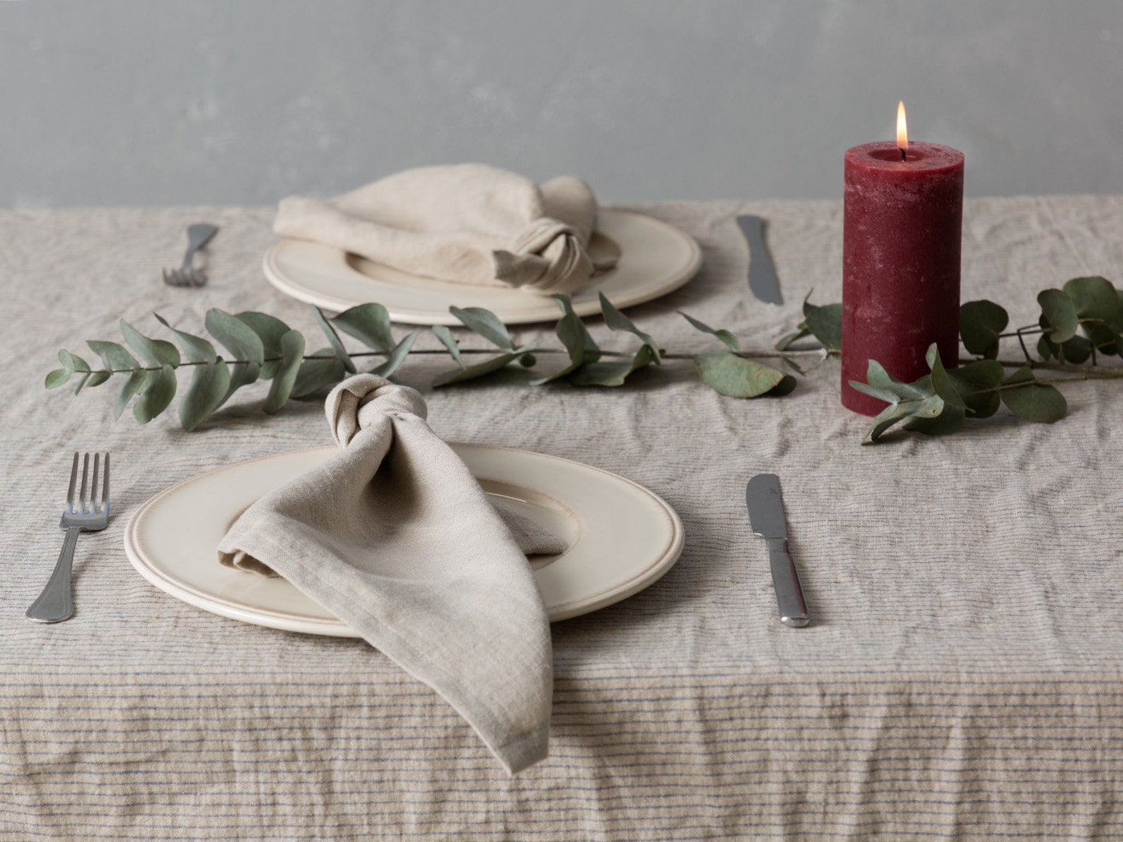 Linen Tablecloth-table Linens-washed Linen Tablecloth in Natural Color ...