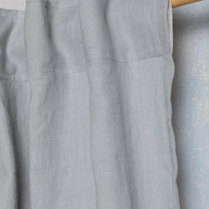 Linen Curtain Panel-linen Drape-washed Linen Drape in Ligth Grey Color ...