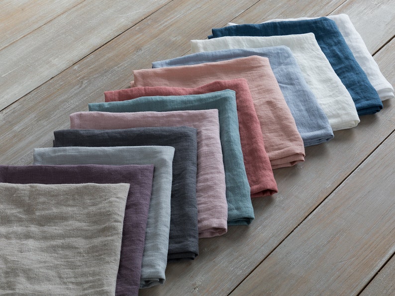 Washed Linen Napkins-Set of 4-6-8 Washed Linen napkins in | Etsy