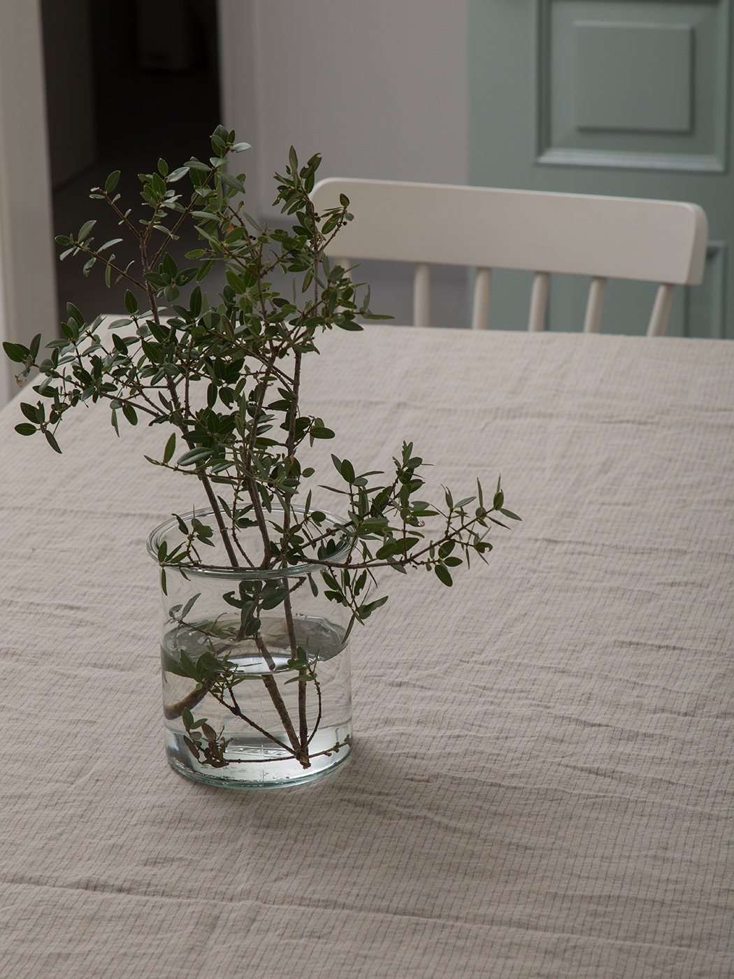 Linen tablecloth-Table linens-Washed Linen tablecloth in Natural color ... Linen tablecloth-Table linens-Washed Linen tablecloth in Natural color ...