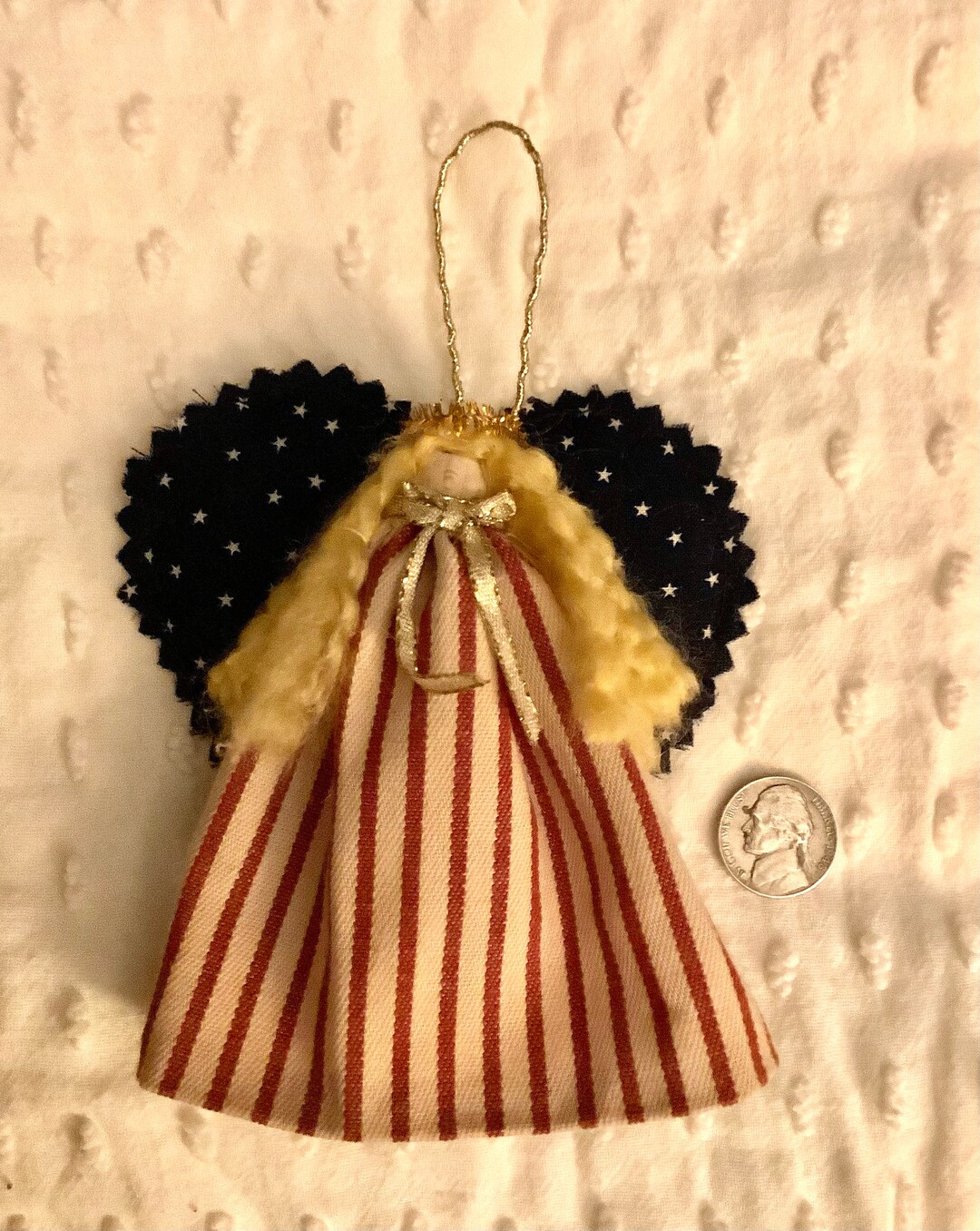 PATRIOTIC AMERICANA ANGEL, Primitive-style Clothespin Doll/ornament - Etsy