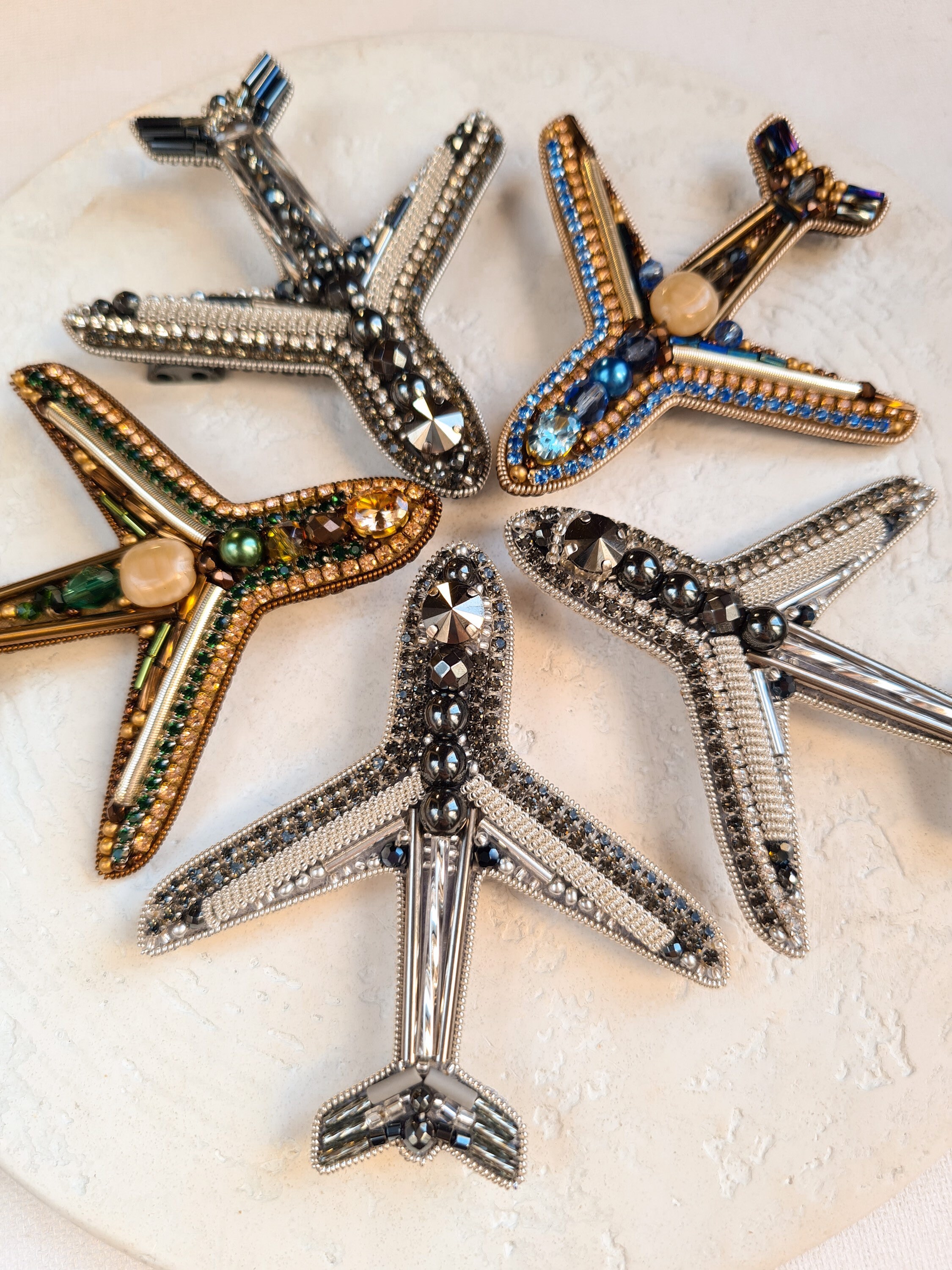 Beaded Airplane Brooch. Gift for Flight Attendant - Etsy
