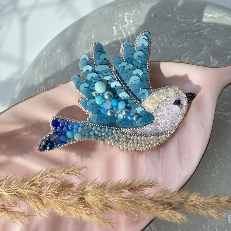 Bluebird Brooch - Etsy