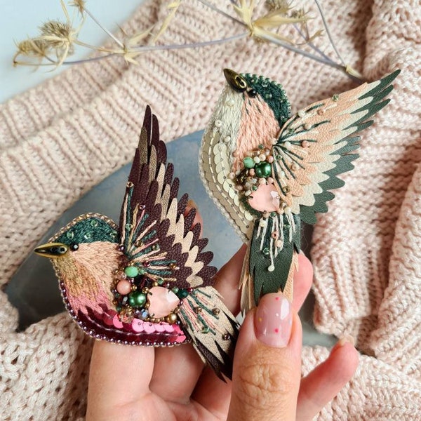 Bird Brooch - Etsy
