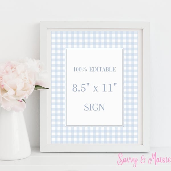 Blue Gingham - Etsy