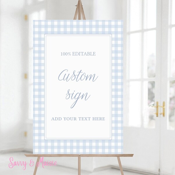 Blue Gingham - Etsy