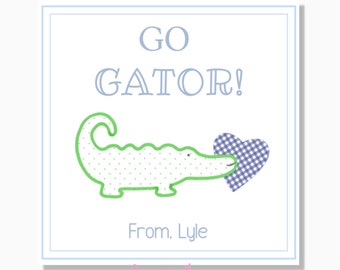 Alligator Tags Round Gift Tags Set of 10 - Etsy